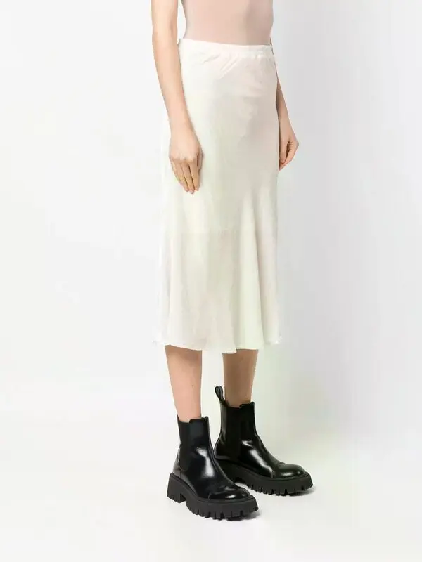 Gold Hawk High-waisted Silk-blend Skirt