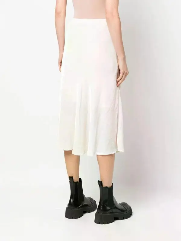 Gold Hawk High-waisted Silk-blend Skirt