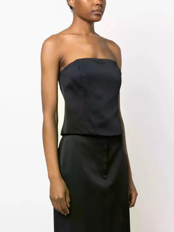 Brunello Cucinelli Strapless Silk-blend Top
