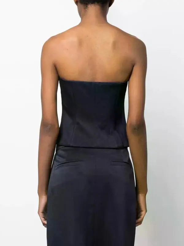 Brunello Cucinelli Strapless Silk-blend Top