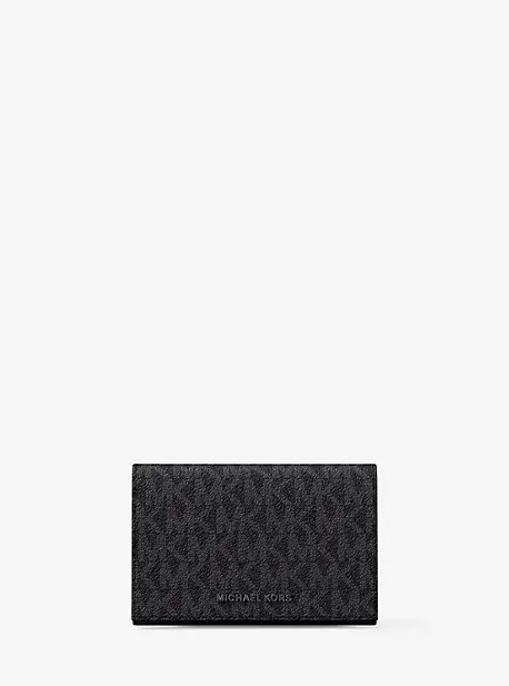 Michael Kors Hudson Signature Logo Card Case - Black