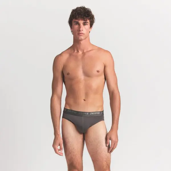 SKIMS Stretch Brief 3 Pack - Gunmetal Multi