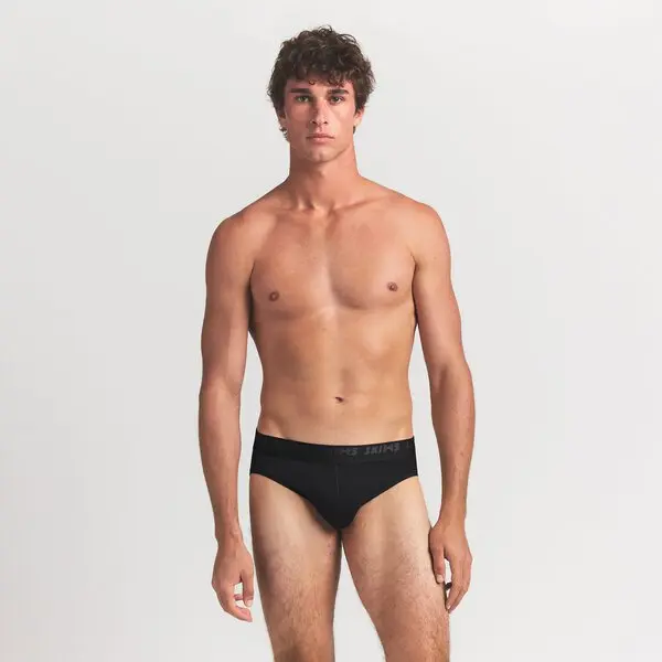 SKIMS Stretch Brief 3 Pack - Gunmetal Multi