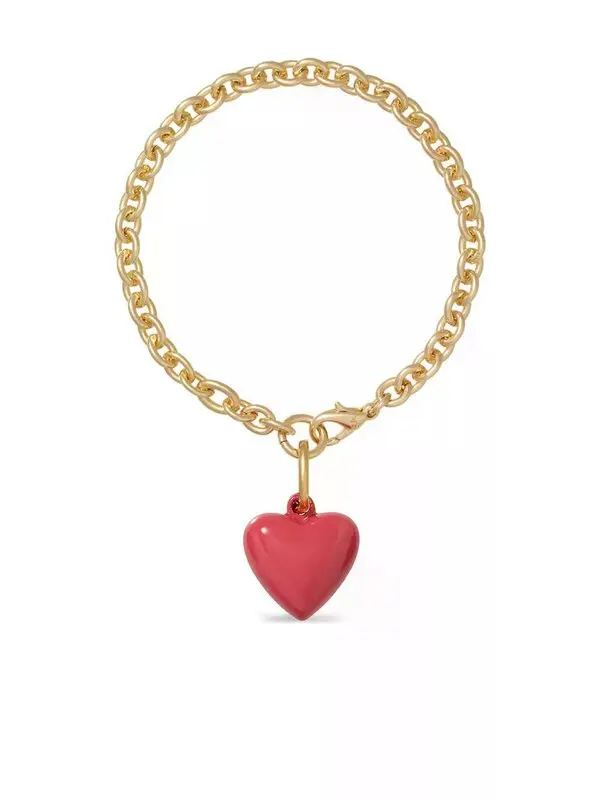 ROXANNE ASSOULIN Mini Puffy Heart-charm Bracelet - Gold