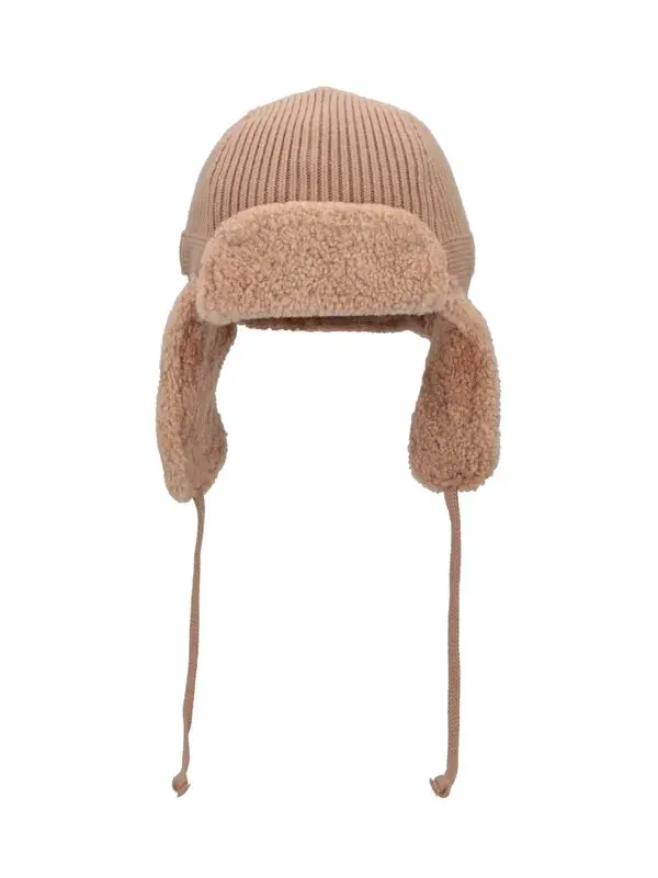 Miu Miu Logo Trapper Hat - Brown
