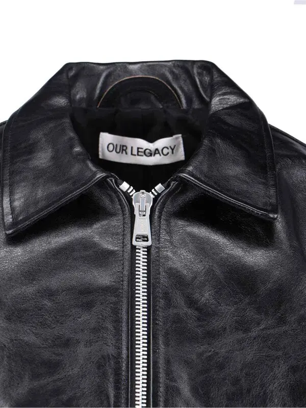 Our Legacy Mini Leather Jacket - Black
