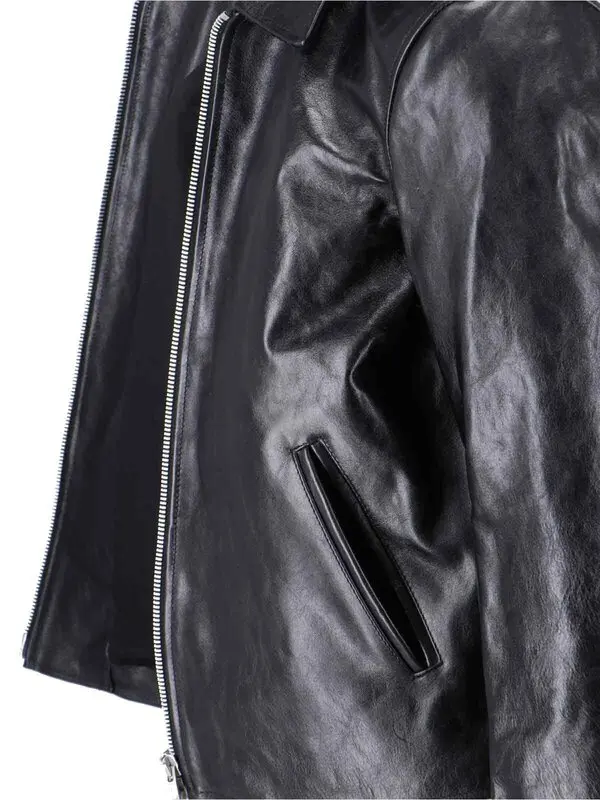 Our Legacy Mini Leather Jacket - Black