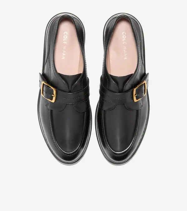 Cole Haan Carlitta Monk Strap Lug Oxfords - Black