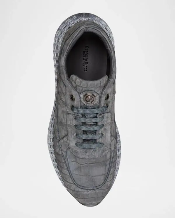 Stefano Ricci Crocodile Leather Sneakers