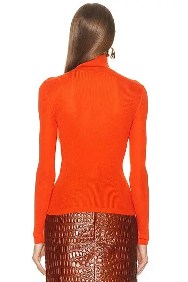 Saint Laurent Turtleneck Sweater - Orange