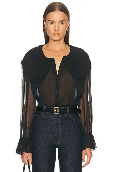 FRAME Tiered Statement Blouse