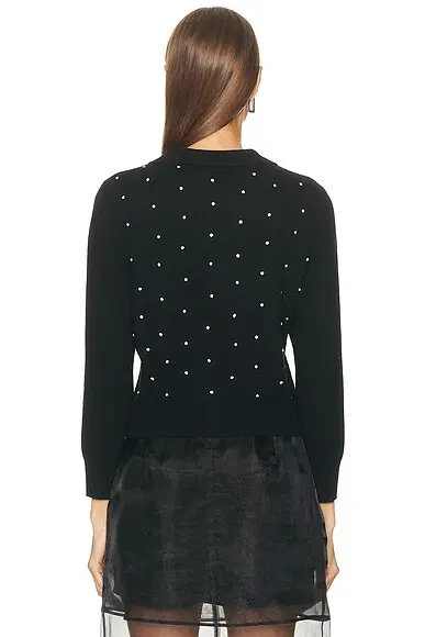 FRAME Embellished Crystal Cardigan