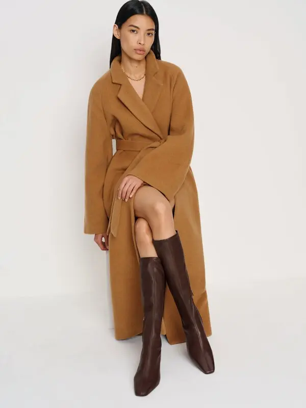 REFORMATION Remy Stretch Knee Boot - Espresso Stretch Leather