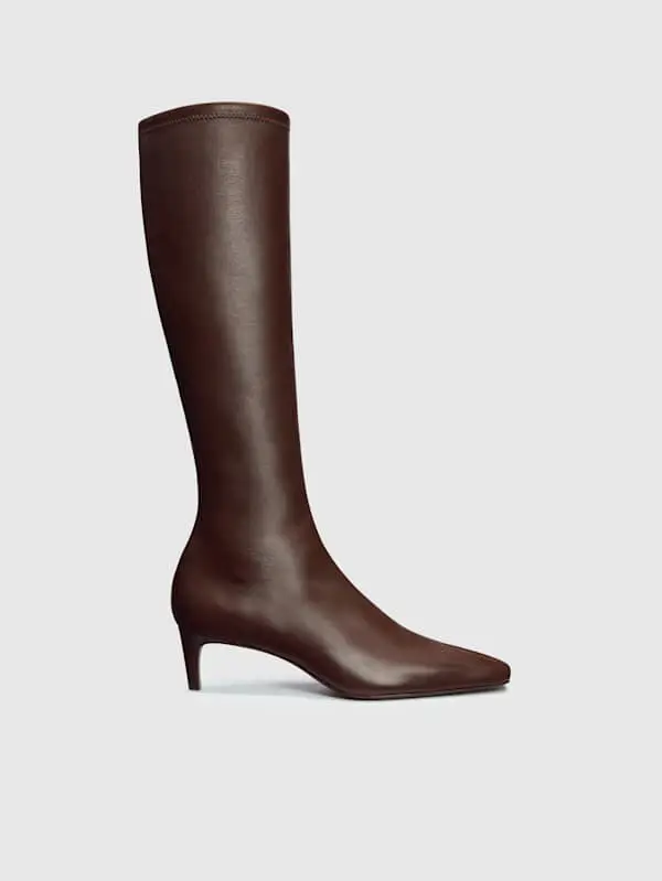 REFORMATION Remy Stretch Knee Boot - Espresso Stretch Leather