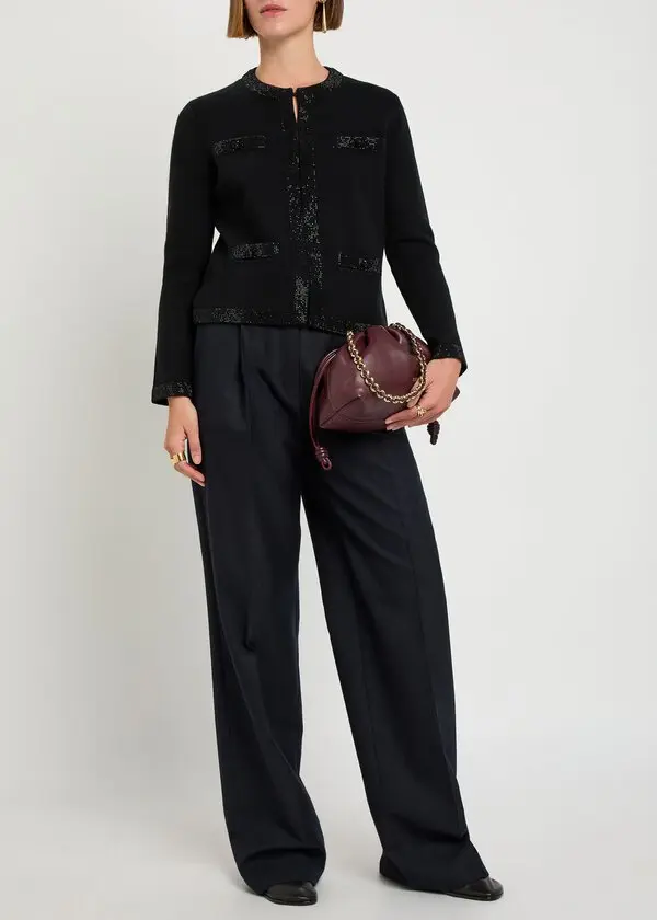 Tory Burch Embellished Wool-blend Cardigan