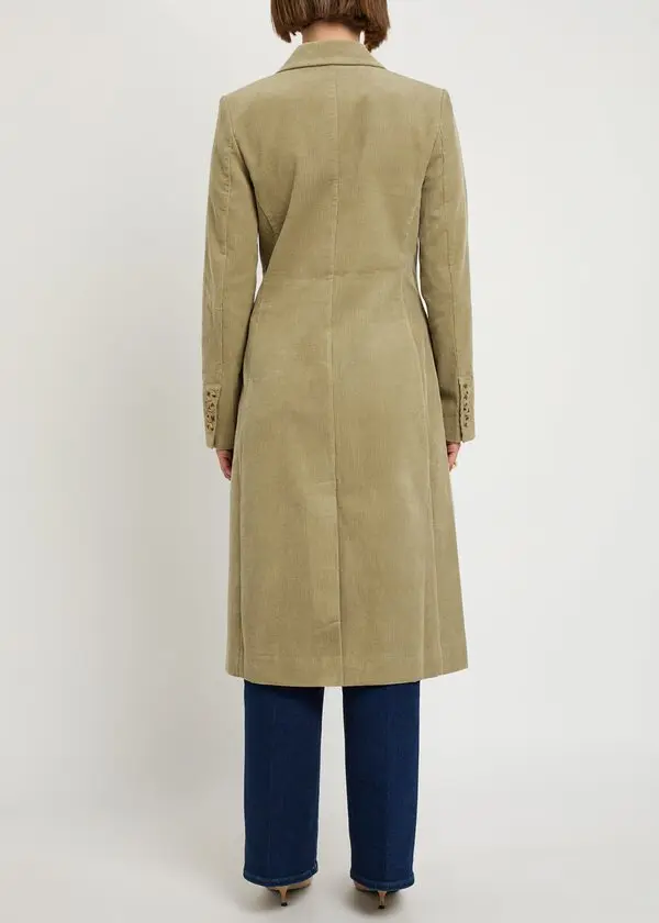 Paige Trexi Corduroy Tailored Coat - Olive