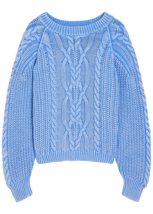 Free People Frankie Cable-knit Cotton Jumper