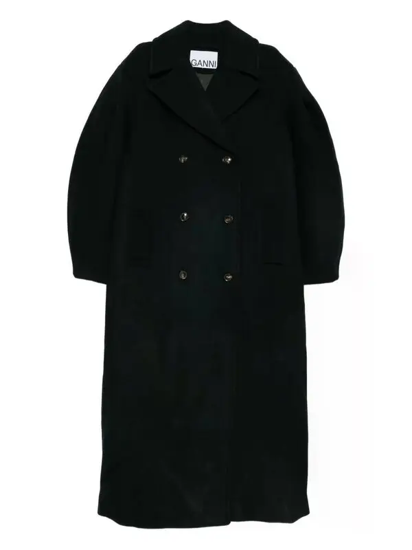 GANNI Oversized Long Pea Coat