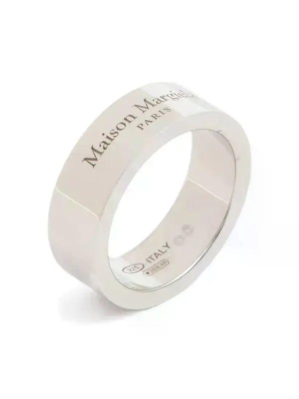 MAISON MARGIELA Logo-engraved Signet Ring - Silver