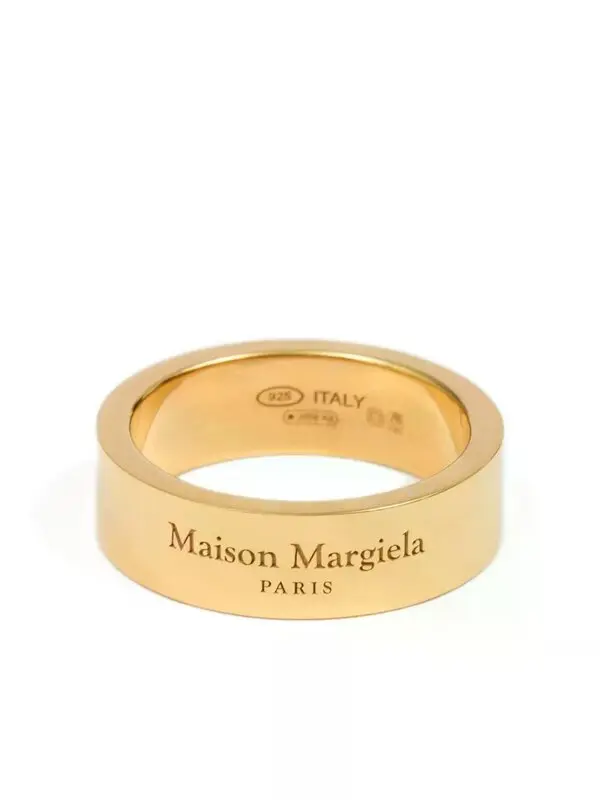 MAISON MARGIELA Logo-engraved Band Ring - Gold