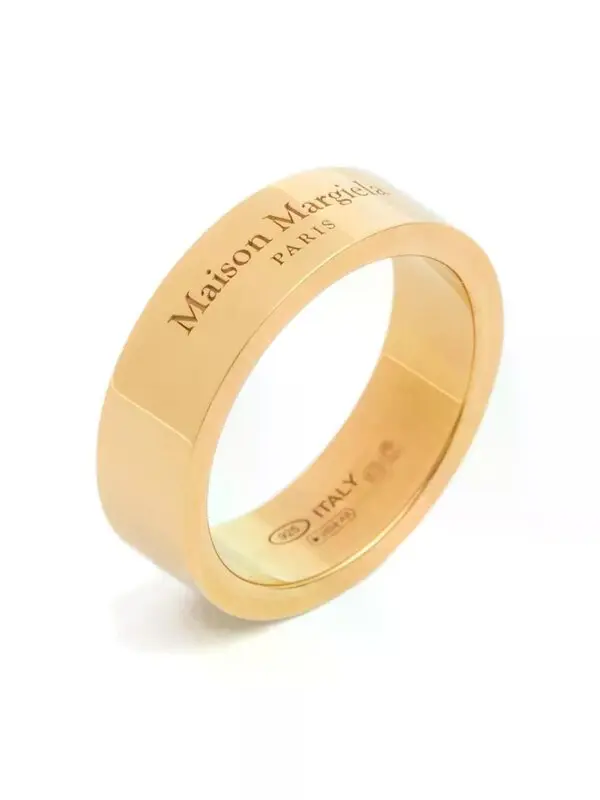 MAISON MARGIELA Logo-engraved Band Ring - Gold
