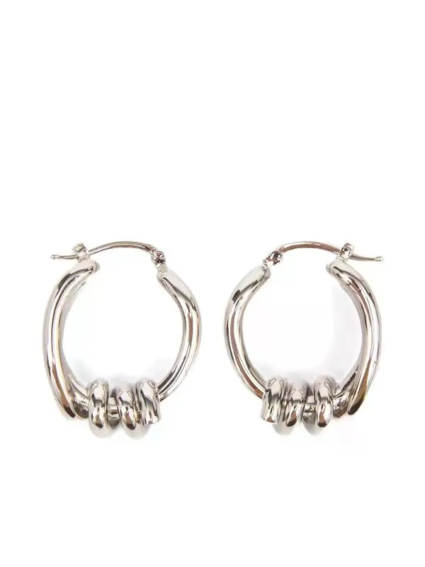MAISON MARGIELA Knot Hoop Earrings - Silver