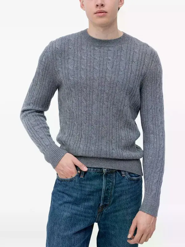BOSS Cable Knit Crew-neck Sweater