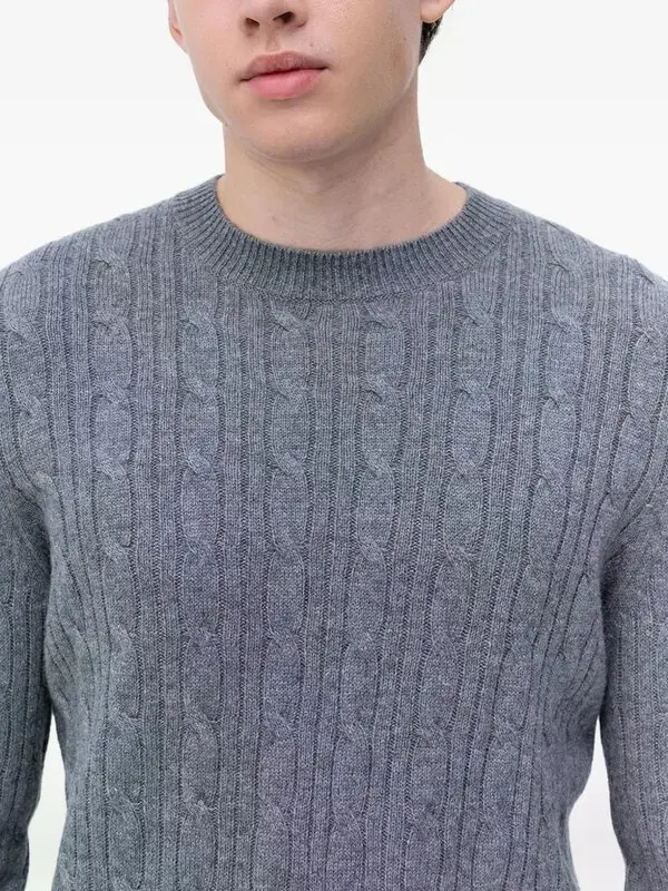 BOSS Cable Knit Crew-neck Sweater