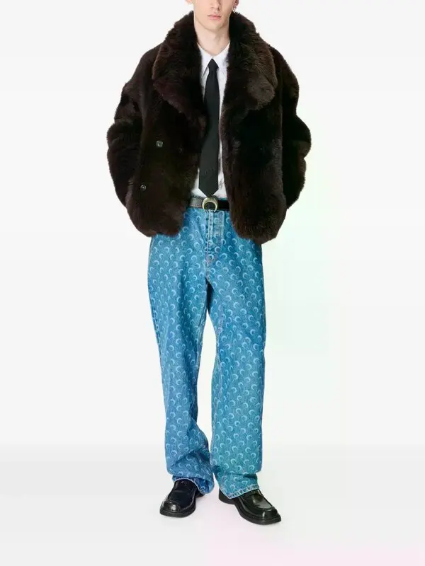 MARINE SERRE Shearling Jacket