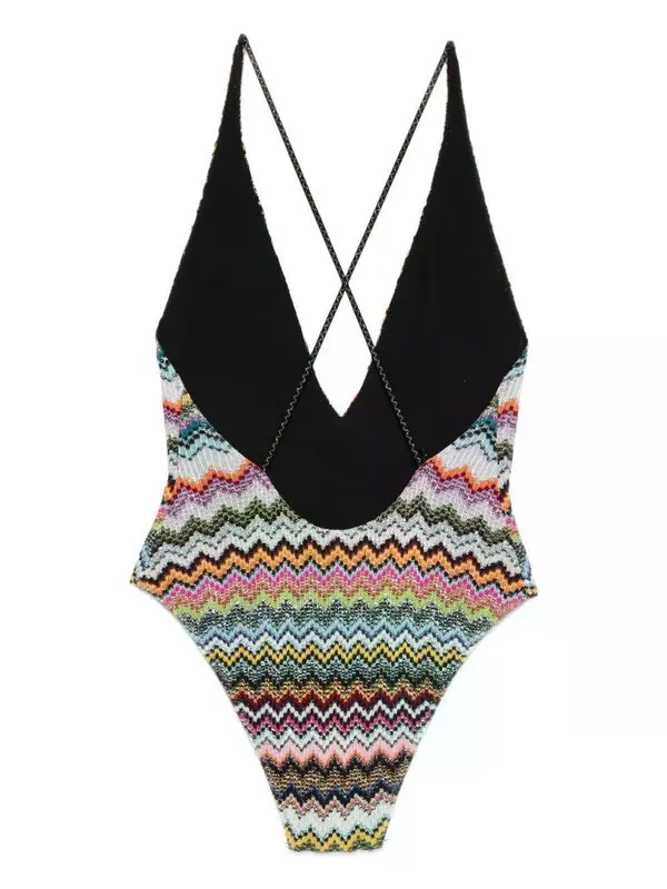 Missoni V-neck One-piece Swimsuit - Pink