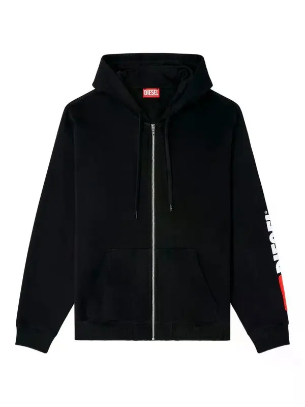 DIESEL® Logo-printed Hoodie - Black