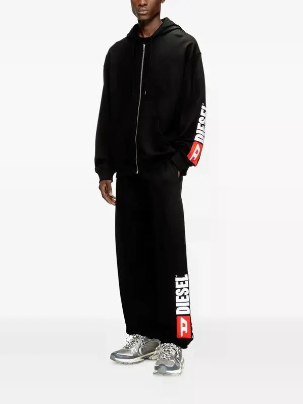 DIESEL® Logo-printed Hoodie - Black