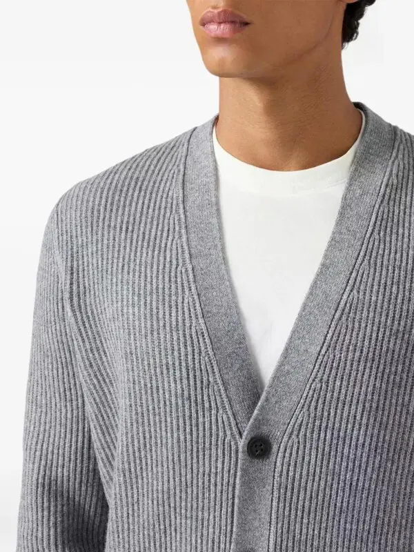 MC2 SAINT BARTH Herrison Ribbed Cardigan - Grey