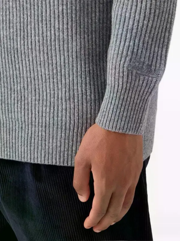 MC2 SAINT BARTH Herrison Ribbed Cardigan - Grey