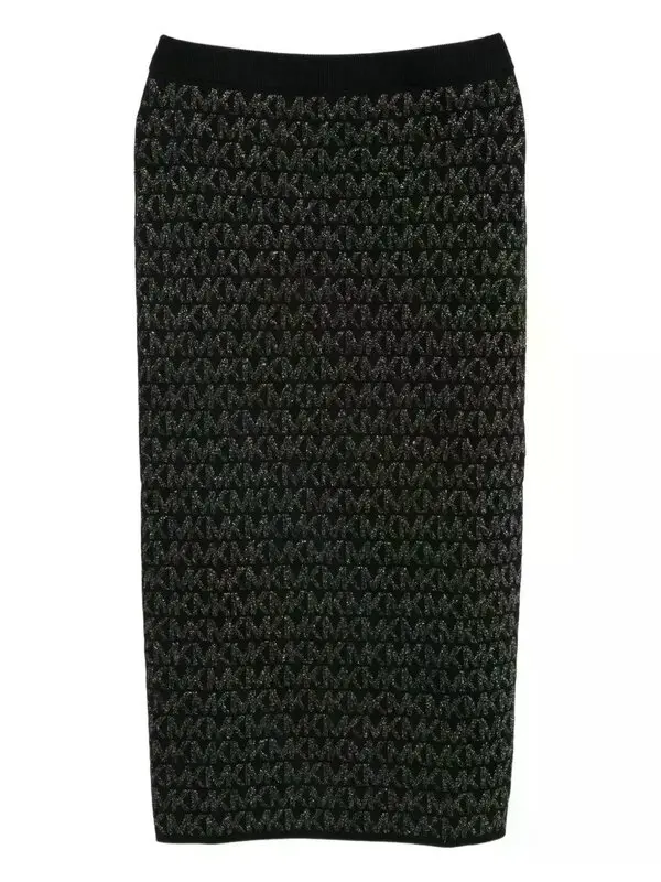 Michael Kors Logo-embroidered Midi Skirt