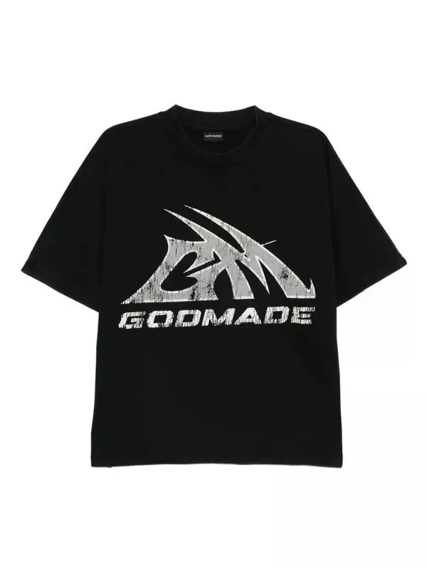 GODMADE Gm Logo Washed T-shirt - Black