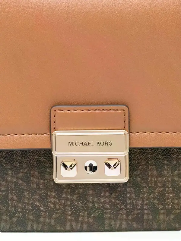 Michael Kors Monogram Crossbody Bag - Brown
