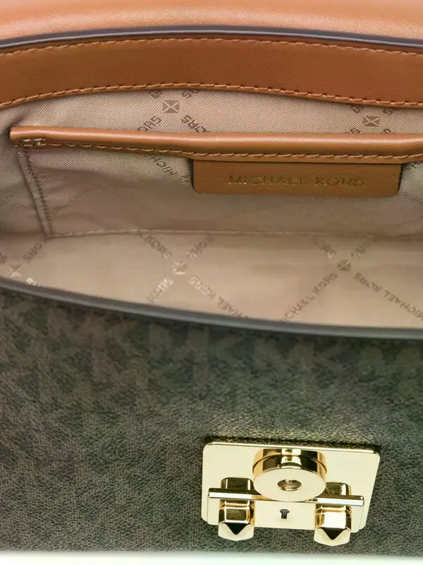 Michael Kors Monogram Crossbody Bag - Brown