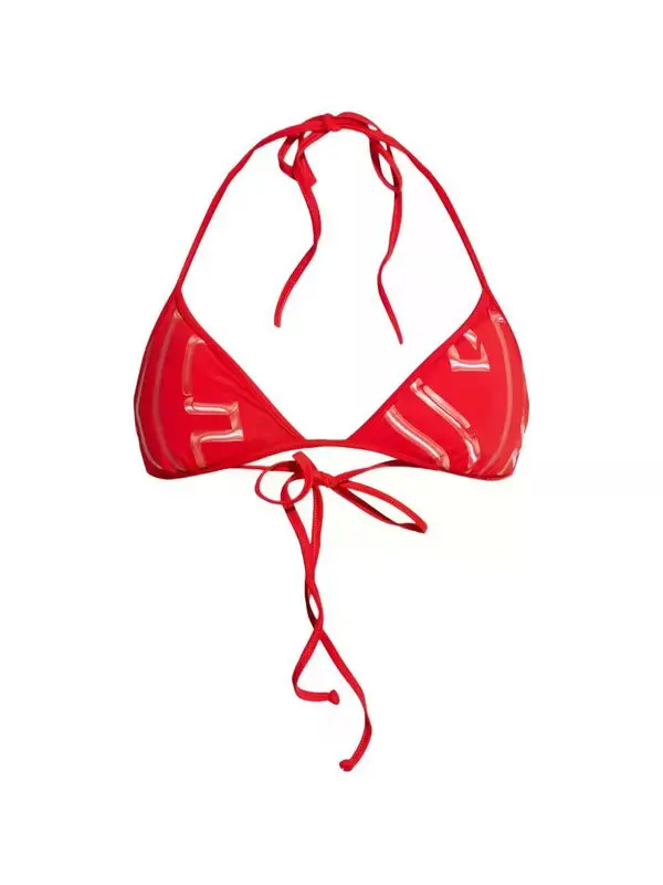 DIESEL® Bikini Top With Graphic Print - Red