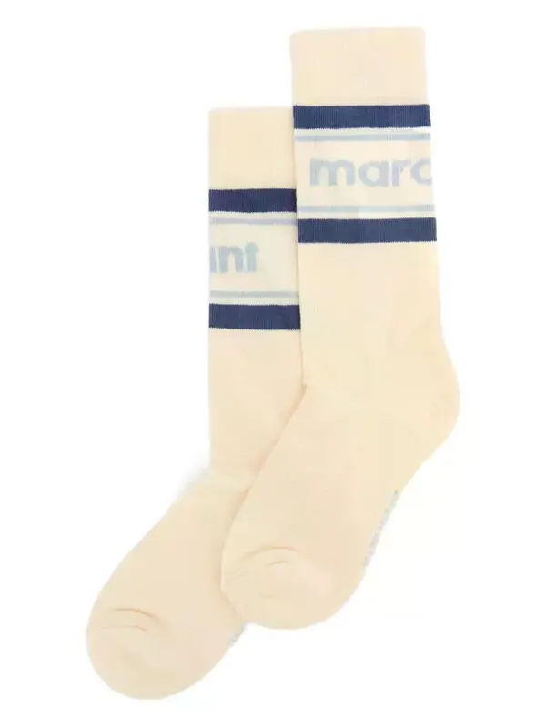 Isabel Marant Dona Striped Socks - Neutrals