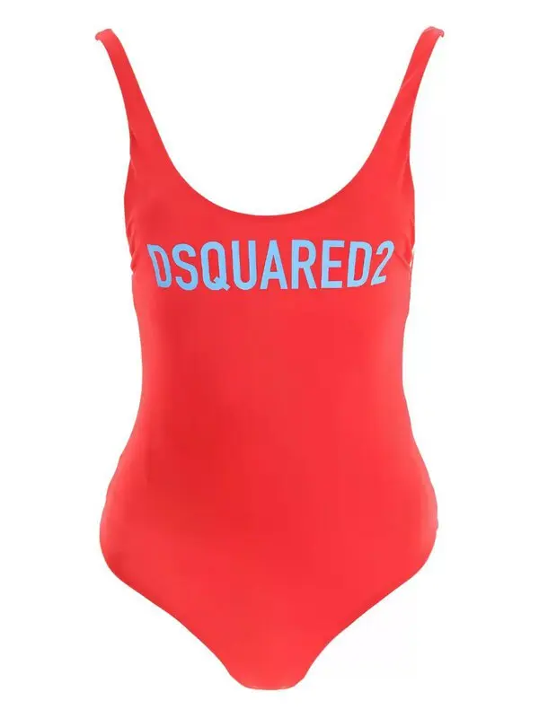 Dsquared2 Logo Swimsuit - Red