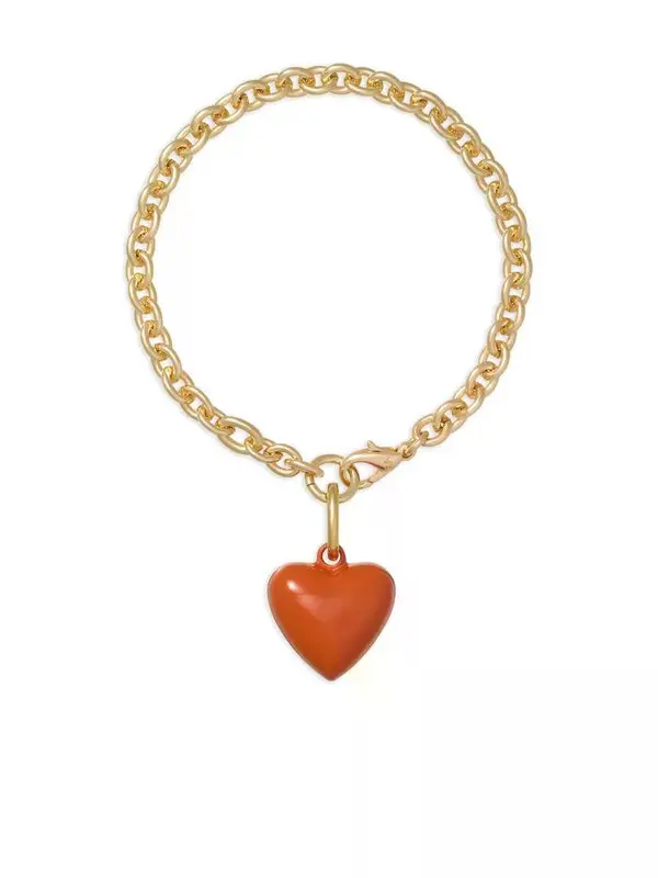 ROXANNE ASSOULIN Mini Puffy Heart-charm Bracelet - Gold
