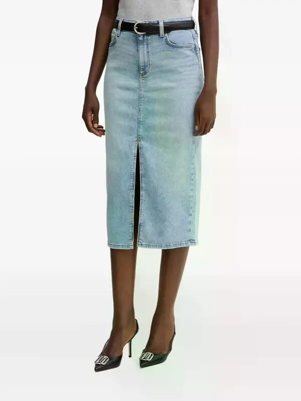 Guess Midi Skirt With Front Slit