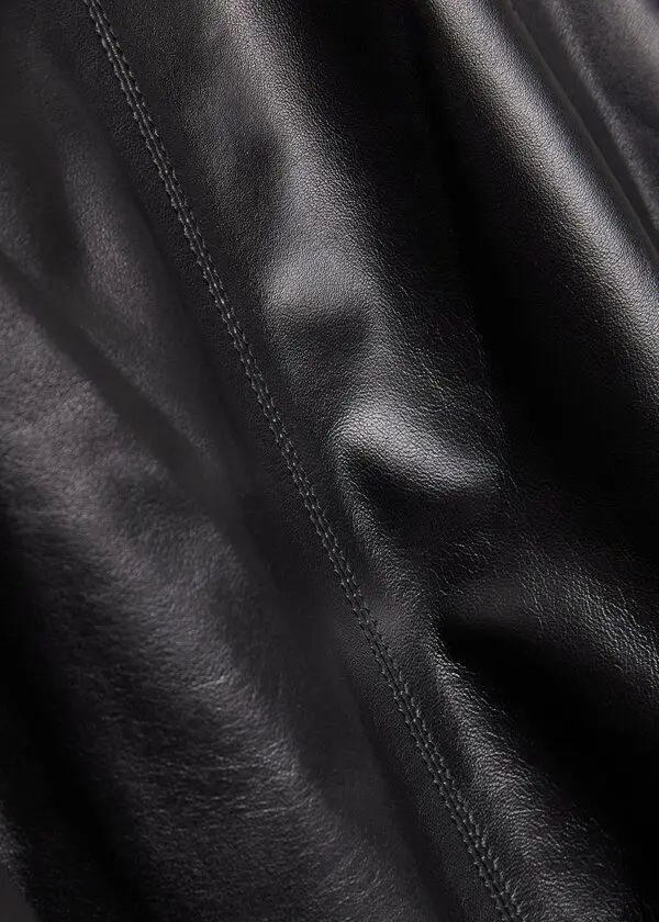 Simkhai Ryma Panelled Leather Midi Skirt