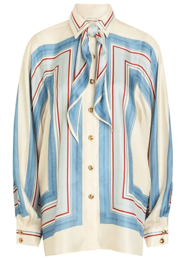Zimmermann Patterned Silk Scarf Shirt