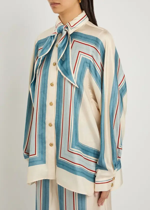 Zimmermann Patterned Silk Scarf Shirt