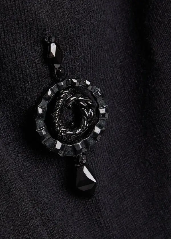 Tory Burch Embellished Wool And Cashmere-blend Cardigan