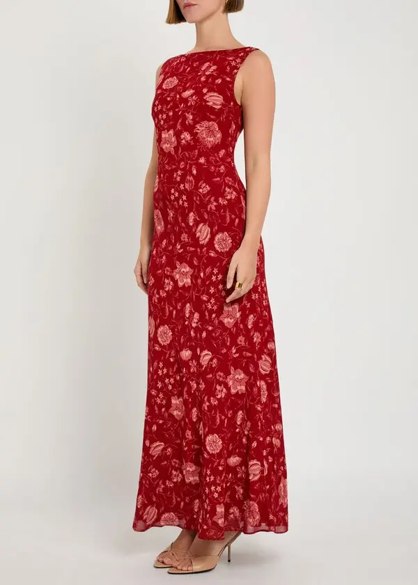 sachin and babi light blue dress Floral Chiffon Dresses for Weddings & Events