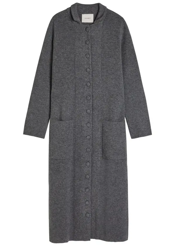 LISA YANG Rhea Cashmere Cardigan Coat - Grey
