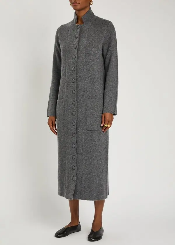 LISA YANG Rhea Cashmere Cardigan Coat - Grey